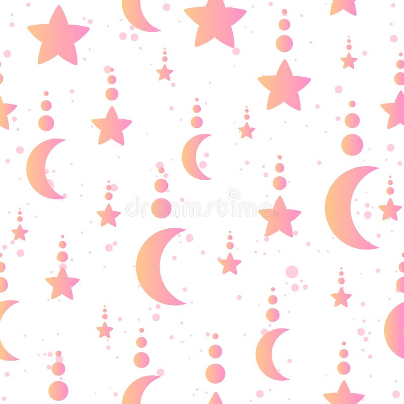Pink Moons Stars Pattern Stock Illustrations – 789 Pink Moons Stars ...