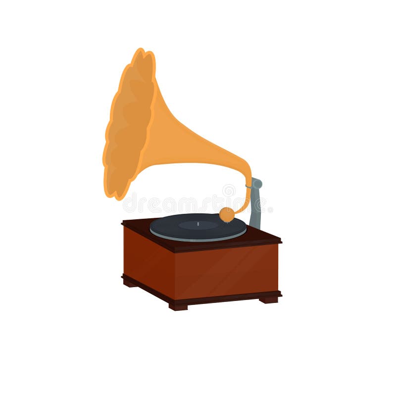 Gramophone. Record Player, Vector Illustration Stock Illustration ...