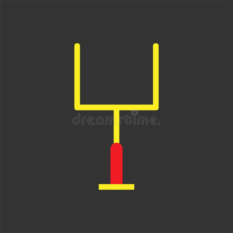 American Football Field Goal Post Icon Stock Vector - Illustration of ...