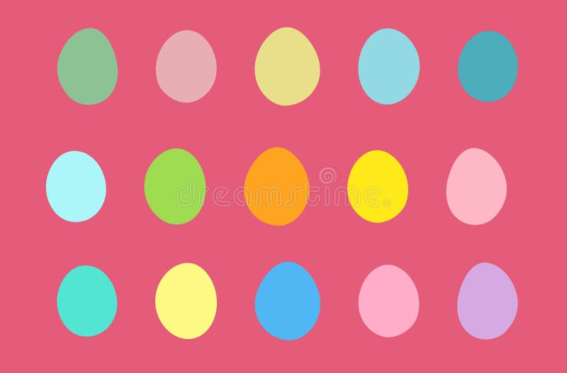 Collection of Colored Doodle Egg Shapes Ay Easter. Stock Vector ...