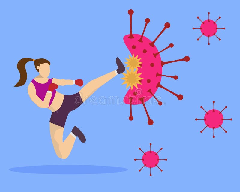 Fight virus illustration stock vector. Illustration of disease - 207707189