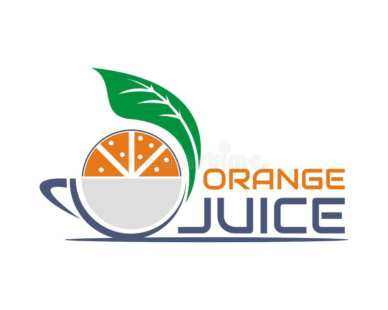 Illustration Vector Graphic of Orange on the Cup and Green Leaf, Stock ...