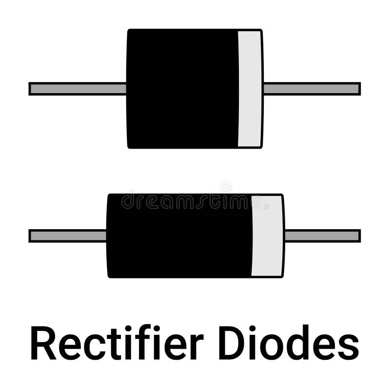 Rectifier Diode Vector Illustration Stock Vector - Illustration of ...