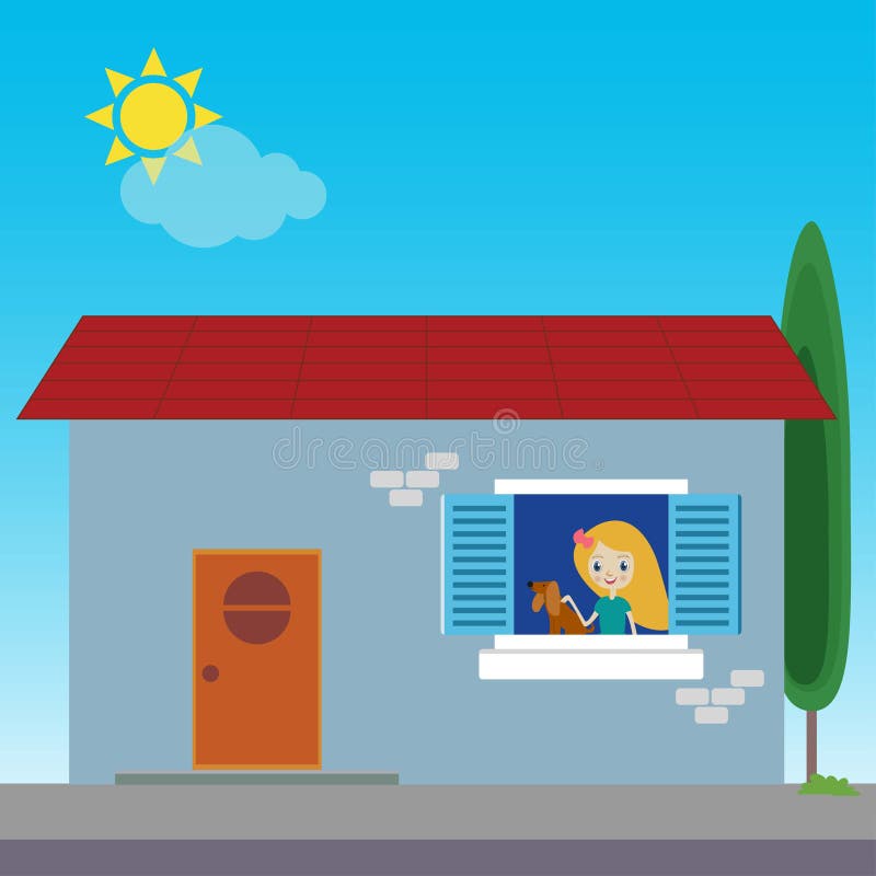 Child Sunny Looking Window Stock Illustrations – 33 Child Sunny Looking ...