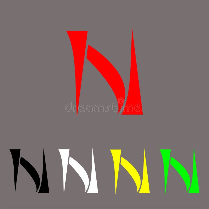 Font of Letter N Type Text stock vector. Illustration of gothic - 208548140