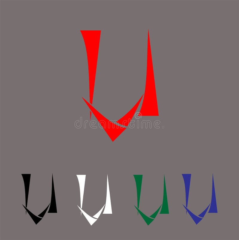 Font Vector Design of Letter U Shape Stock Vector - Illustration of ...