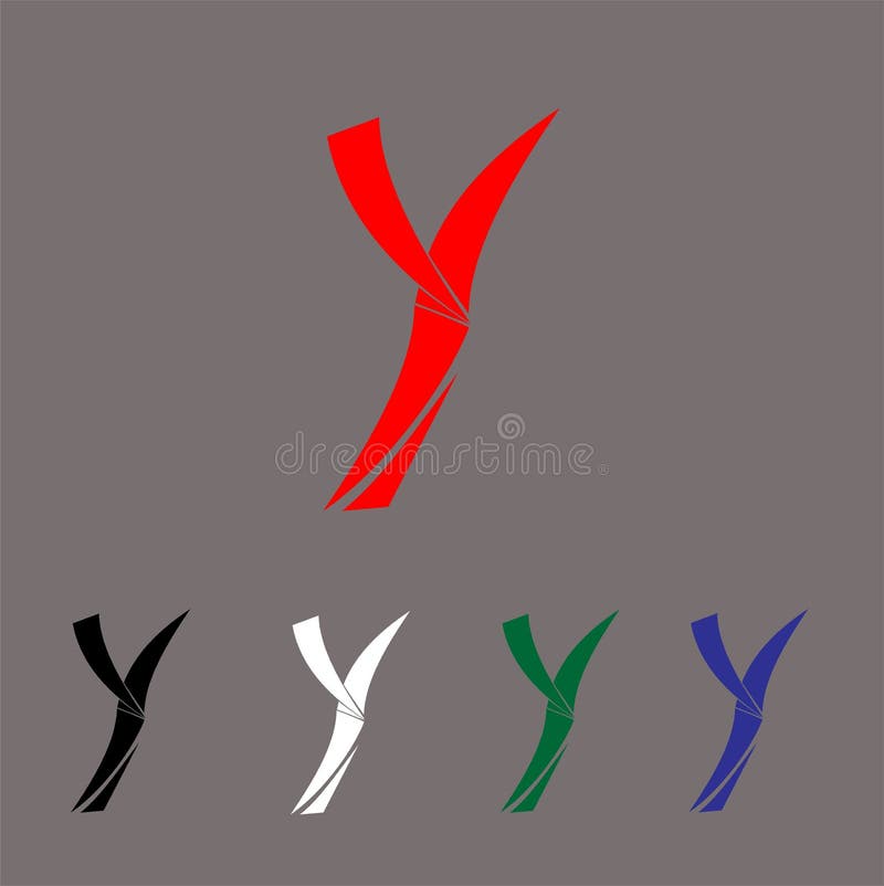 Font Vector Design of Letter Y Red Stock Vector - Illustration of ...