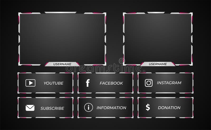 Twitch Game Overlay Panels for Live-streaming Face Camera Frames in ...