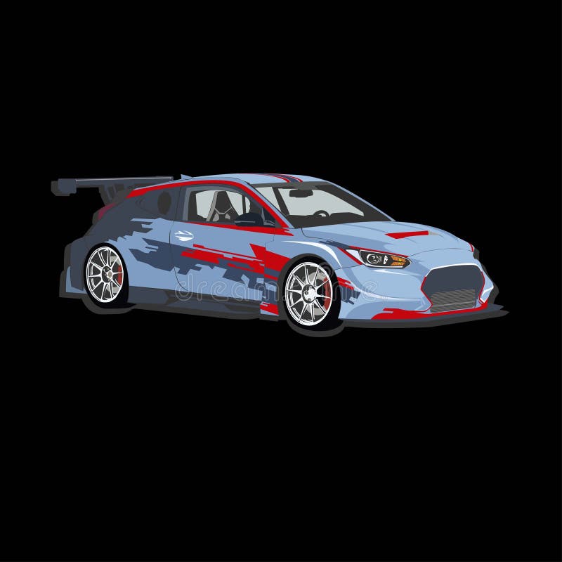 Drifting racing car stock vector. Illustration of wheel - 209252940