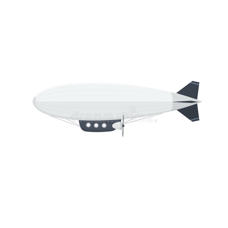 Airship is in Flight. Aircraft, Vector Illustration Stock Vector ...