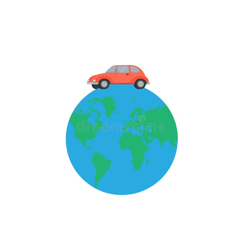 Car Rides on the Planet Earth, Vector Illustration Stock Vector ...