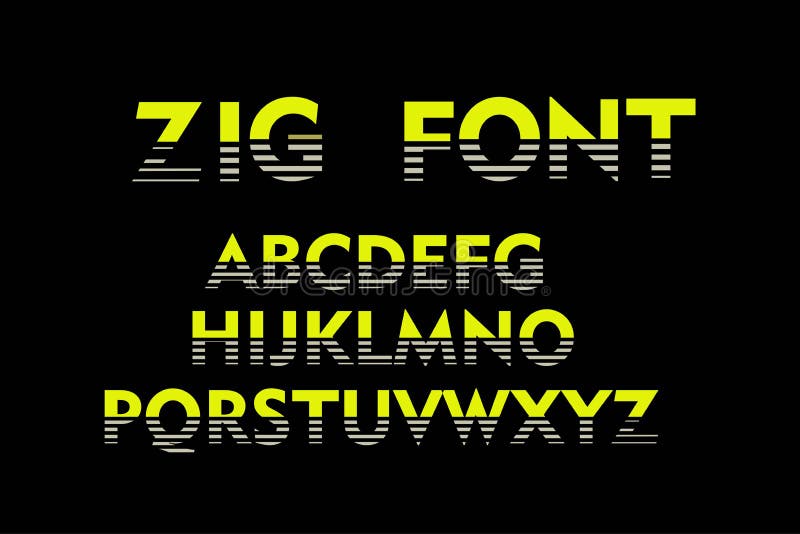 Zig Font Stock Illustrations – 1,630 Zig Font Stock Illustrations ...