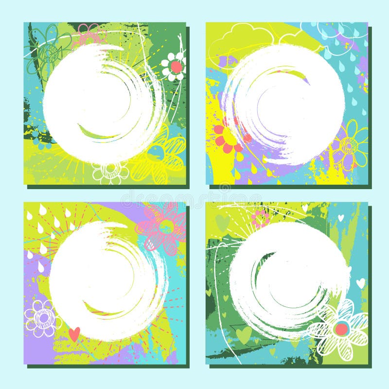 Seasonal Springtime Design Templates with Space for Text or Photo ...