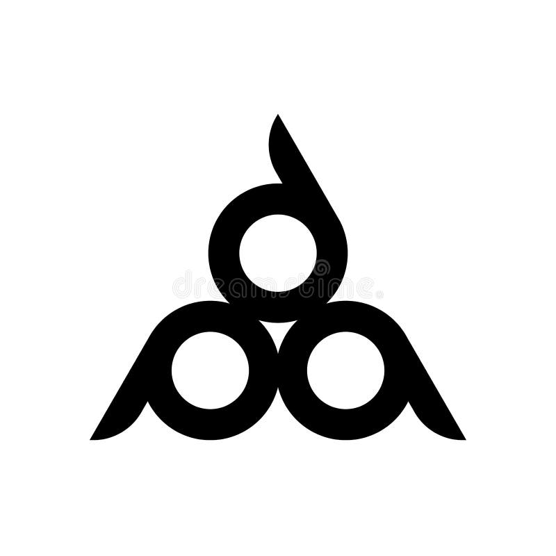 Abstract Triangle and Oval Vector Logo Design on Isolated Background ...