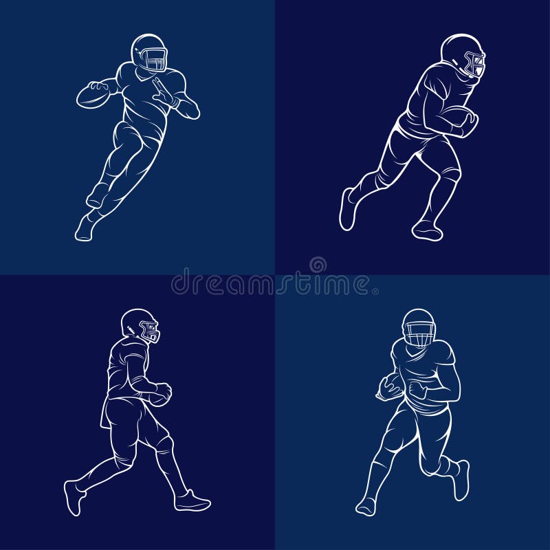 Football Player Outline Vector Illustration, Soccer Player Sketch ...
