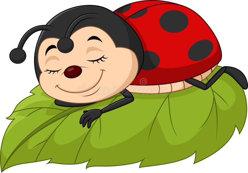 Ladybug Sitting Green Leaf Stock Illustrations – 112 Ladybug Sitting ...