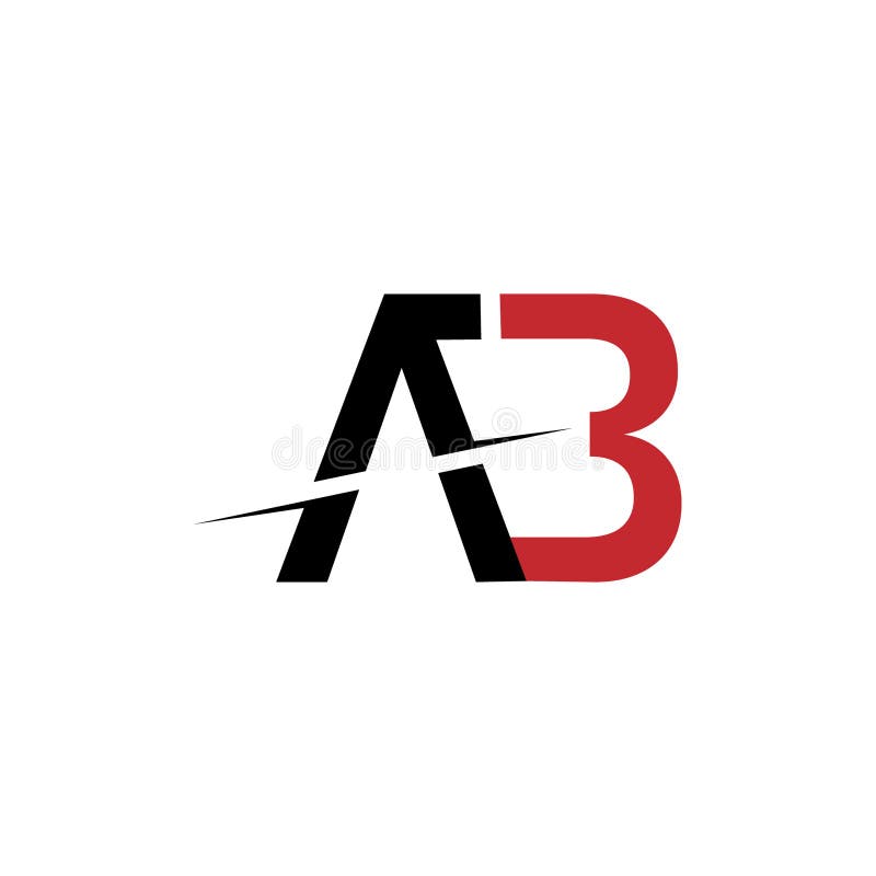 AB or a and B Letter Vector Logo Design Stock Vector - Illustration of ...