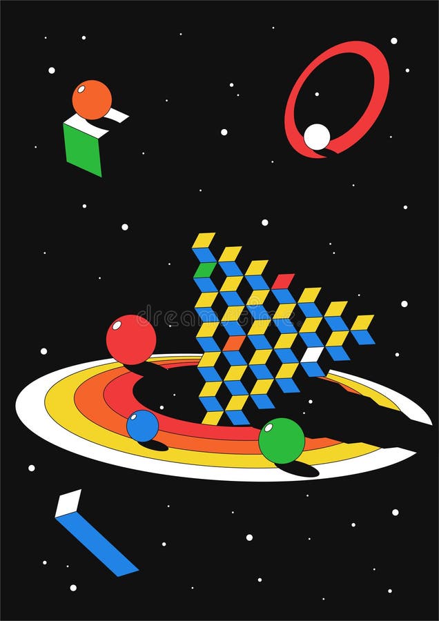 Geometric Abstract Space Vector Illustration Stock Vector ...