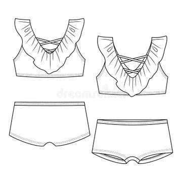 Bikini Technical Drawing Stock Illustrations – 516 Bikini Technical ...