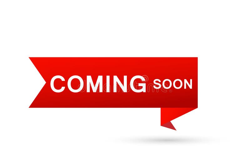 Coming Soon Modern Web Banner Ribbon Element Vector Illustration ...