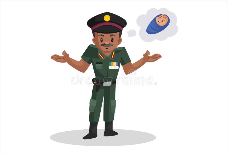 Army Man Cartoon Illustration Stock Vector - Illustration of commander ...