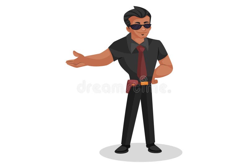 Bodyguard Wearing Black Clothes and Glasses, Guardian Isolated Vector ...