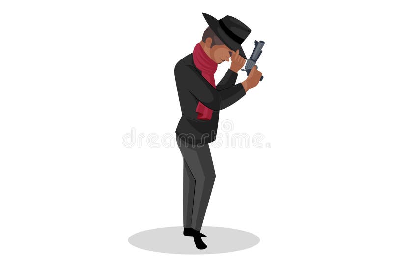 Don Vector Cartoon Illustration Stock Vector - Illustration of crime ...