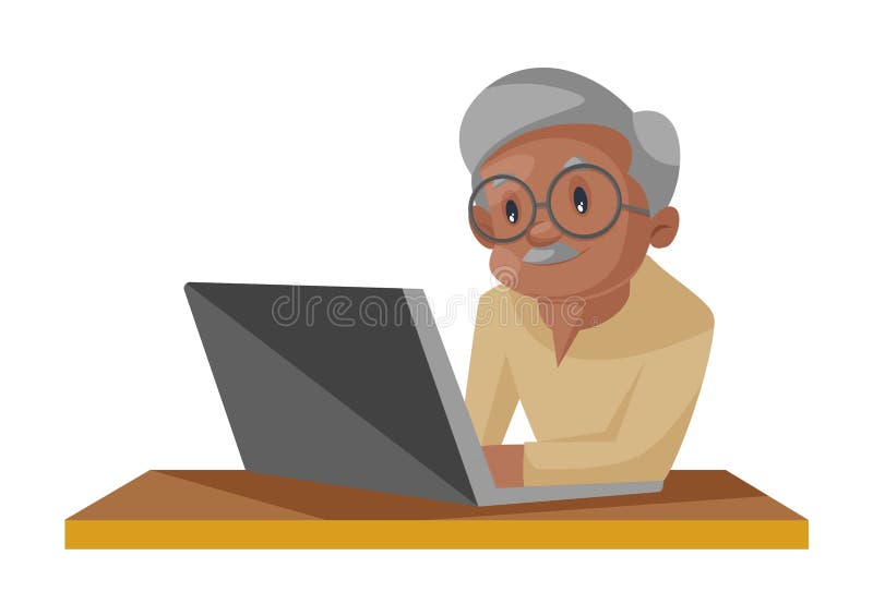 Old Man Vector Cartoon Illustration Stock Vector - Illustration of ...