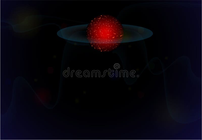 Vector Illustration of Space. Wave Gradation with Light Spots and Slow ...