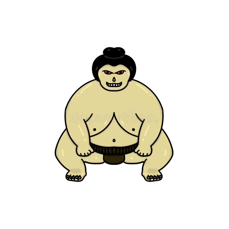 Character Sumo Wrestler Japanese Stock Vector - Illustration of ...