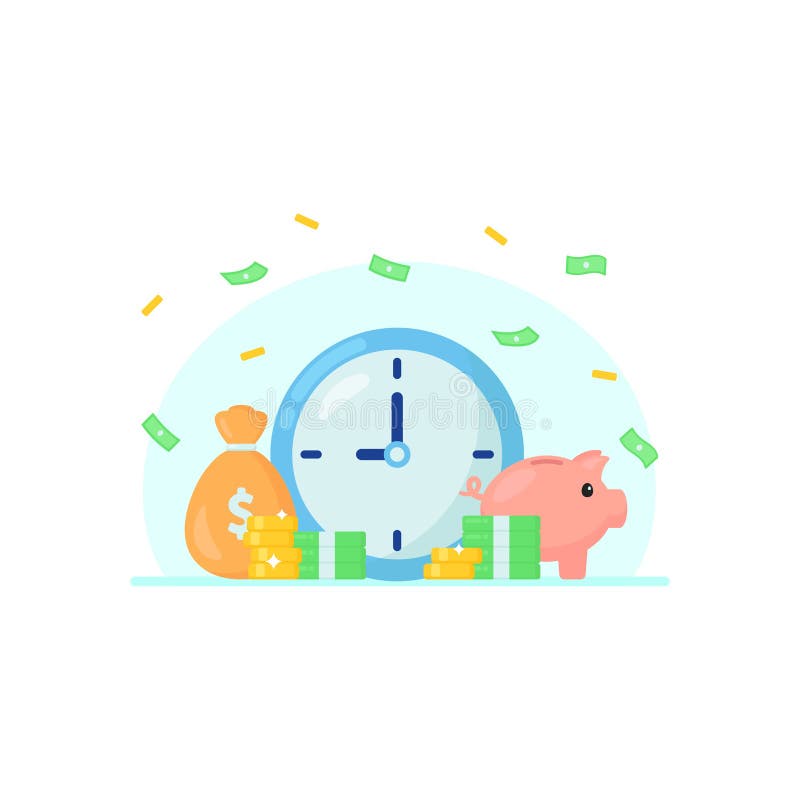 Illustration Vector Graphic of Time is Money Stock Vector ...