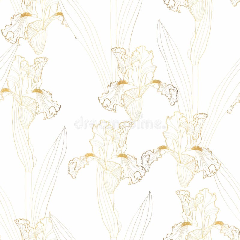 Floral Seamless Etching Pattern. Flower Background. Floral Seamless ...