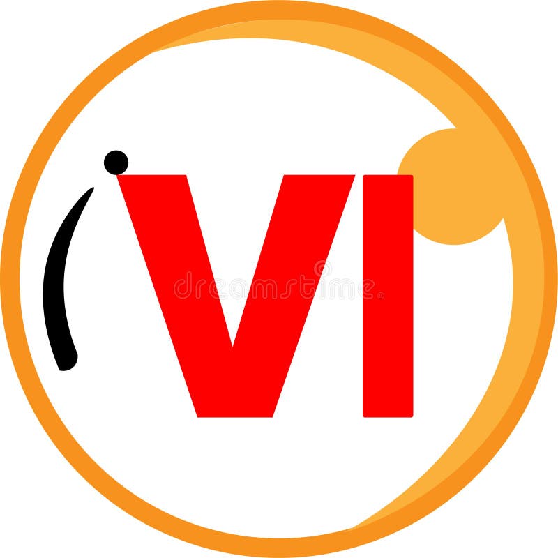 Vector of the Roman Number Six Which is Represented by the Symbol VI ...