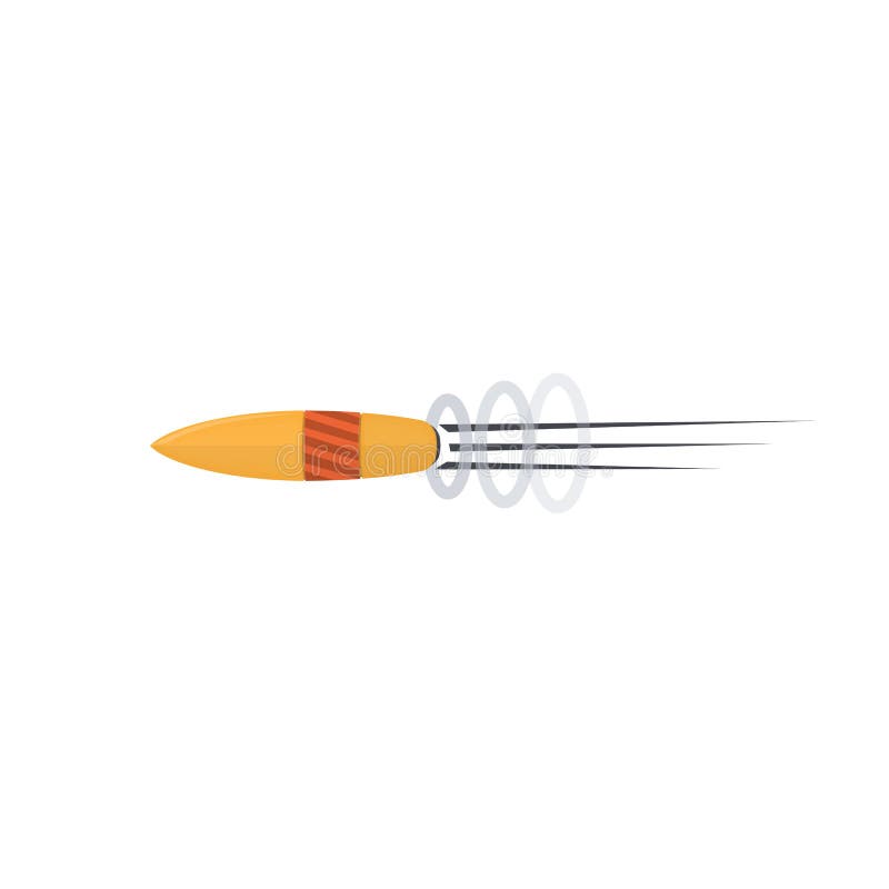 Bullet. Gun Bullet in Flight, Vector Illustration Stock Vector ...