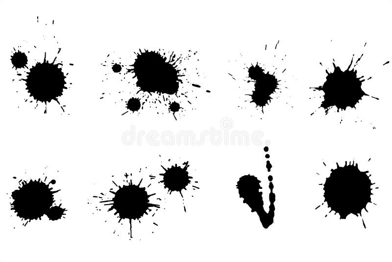 Set of Ink Spots Vector Vectors Eps. 10 Stock Vector - Illustration of ...