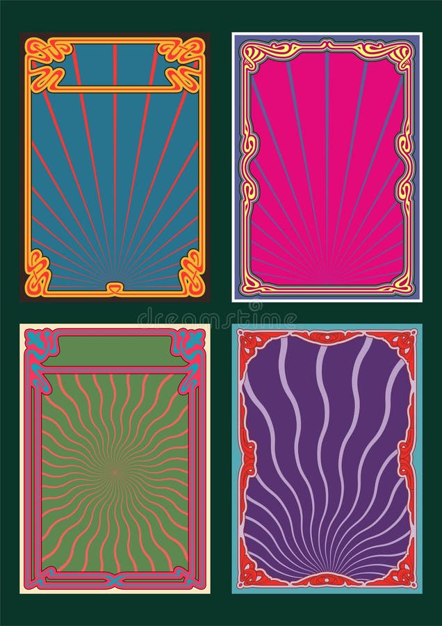 Art Nouveau Psychedelic Frame Stock Illustrations – 78 Art Nouveau ...