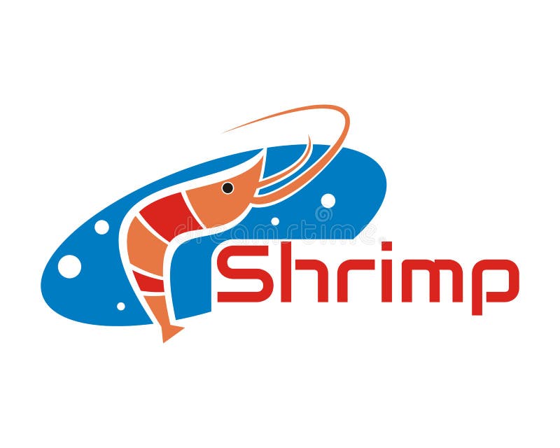 Illustration Vector Graphic of Shrimp on the Water Logo Stock Vector ...
