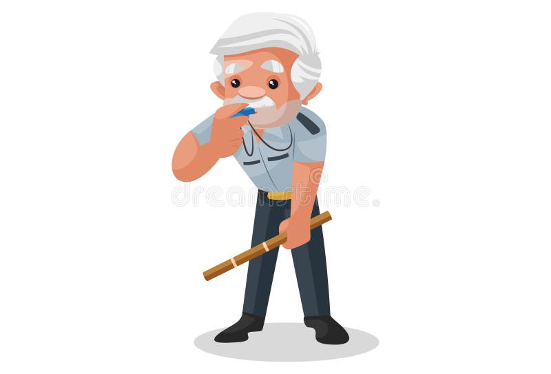 Watchman Vector Cartoon Character Stock Vector - Illustration of ...