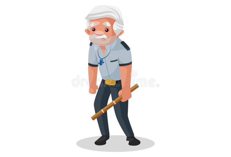 Watchman Vector Cartoon Character Stock Vector - Illustration of ...