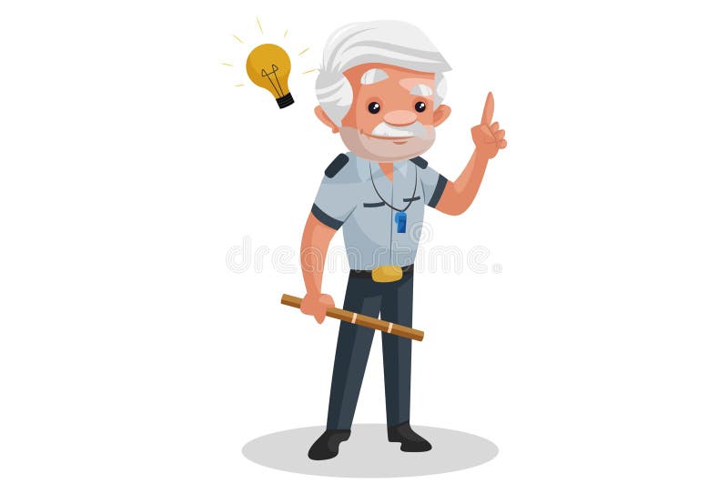Watchman Vector Cartoon Character Stock Vector - Illustration of ...