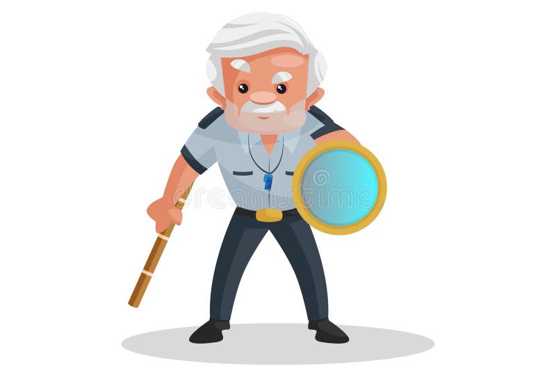 Watchman Vector Cartoon Character Stock Vector - Illustration of ...