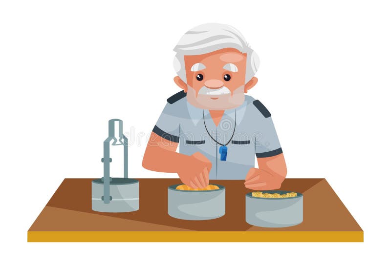 Watchman Vector Cartoon Character Stock Vector - Illustration of ...