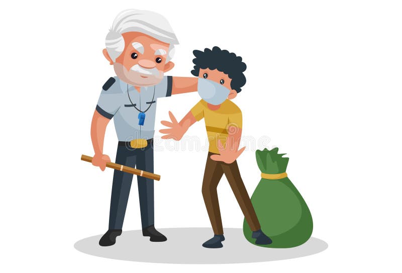 Watchman Vector Cartoon Character Stock Vector - Illustration of ...