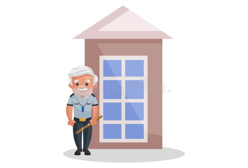 Watchman Vector Cartoon Character Stock Vector - Illustration of ...