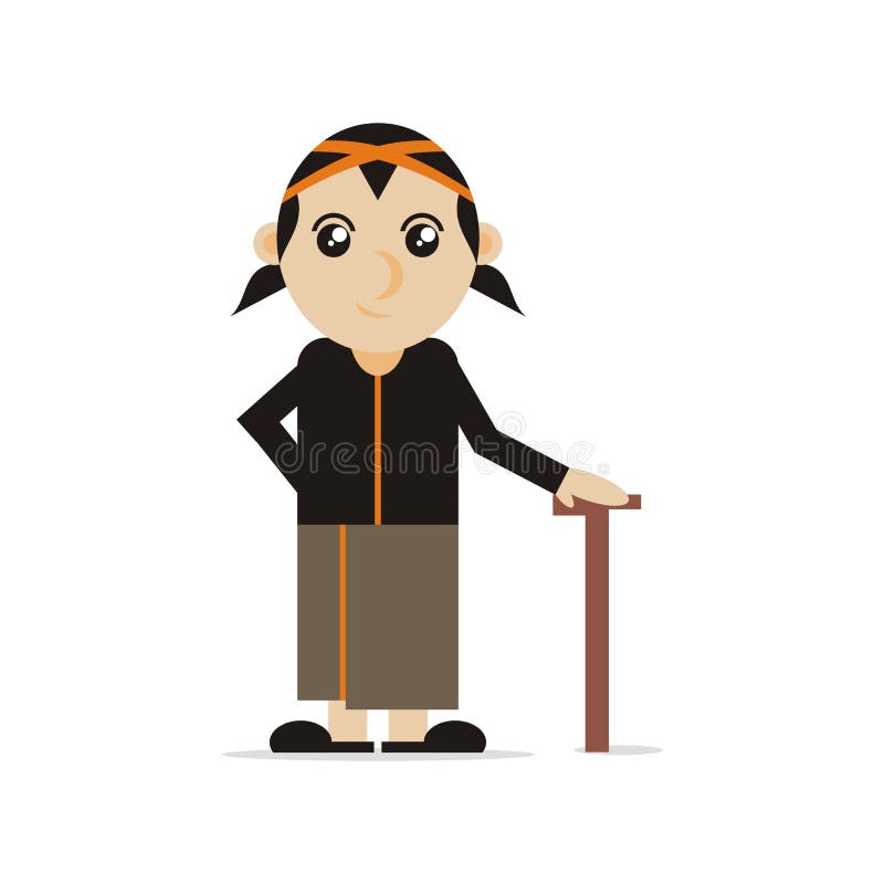 Illustration Vector Graphic of Javanese People Wear Javanese ...