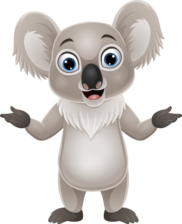 Happy Koala Cartoon Vector Design Illustration. Smiling Koala Stock ...