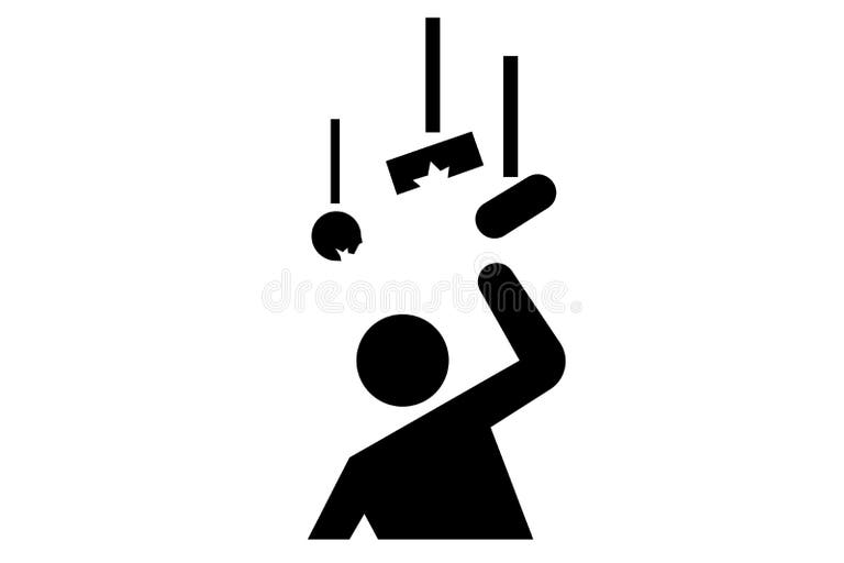 Falling Objects Construction Icon. Stock Vector - Illustration of ...