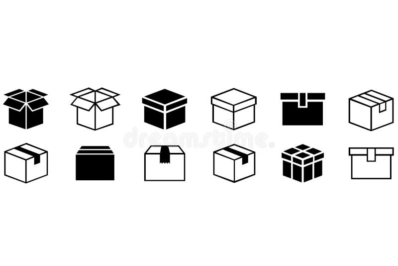 Box Simple Icon Collection. Eps 10 Stock Vector - Illustration of gift ...