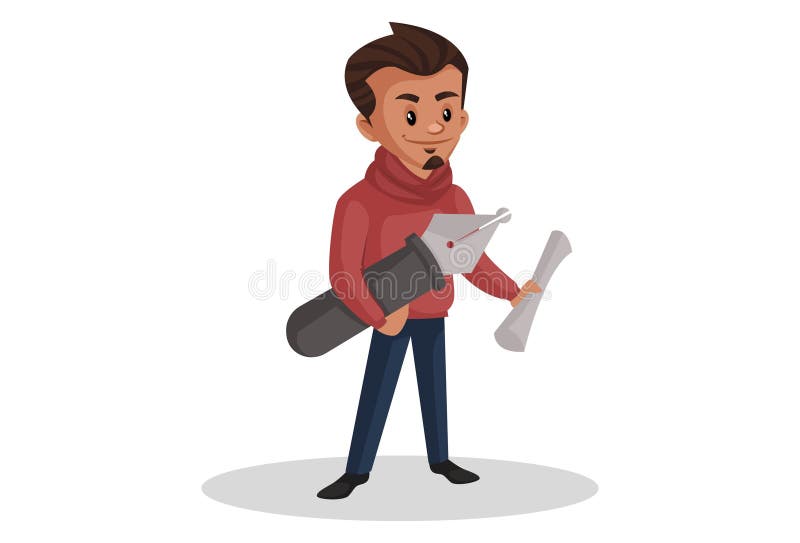 Boy Graphic Designer Vector Illustration Stock Vector - Illustration of ...