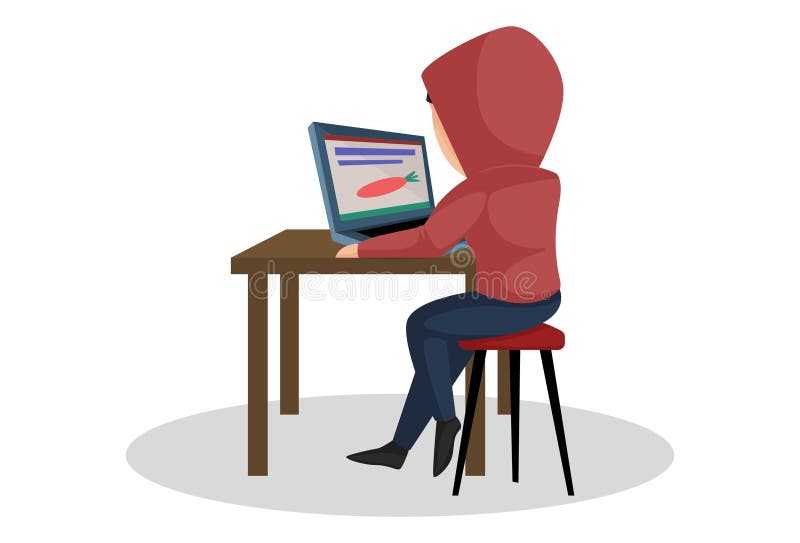 Boy Graphic Designer Vector Illustration Stock Vector - Illustration of ...